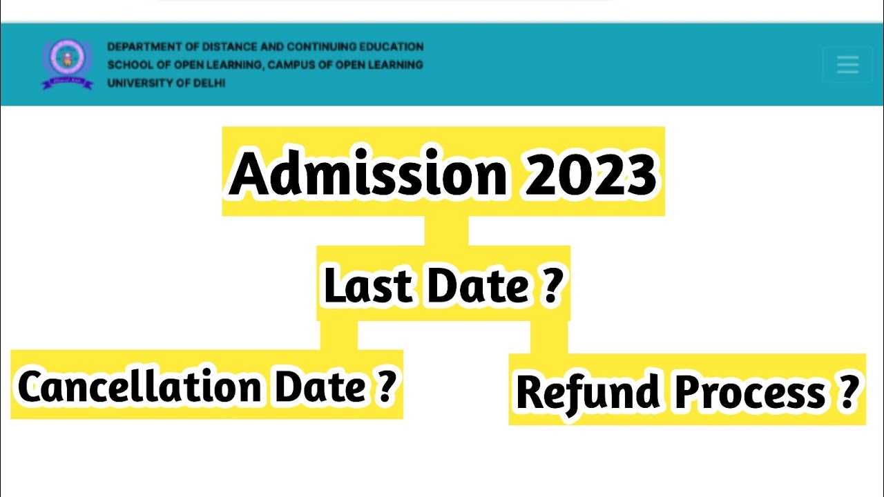 Du Sol Admission Cancellation Last Date Refund Process Ran2goal exam du-sol-admission-cancellation-last-date-refund-process-ran2goal-exam
