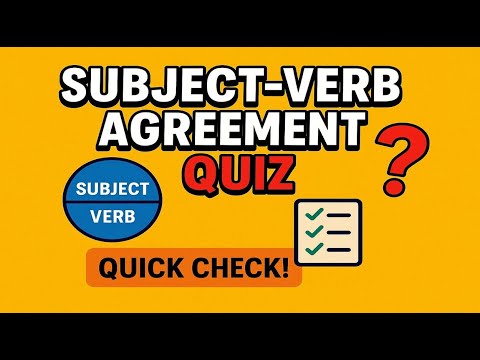 English Grammar Quiz | Subject Verb Agreement | Advanced Level ...