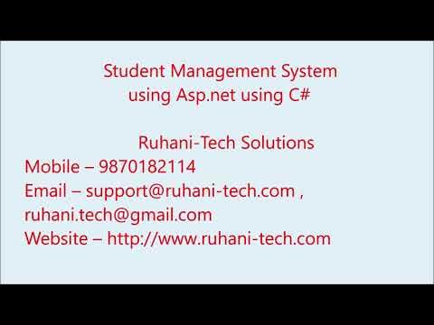 Student Management System using Asp.net with C# - YouTube