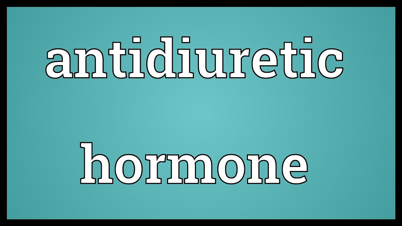 Antidiuretic hormone Meaning - YouTube