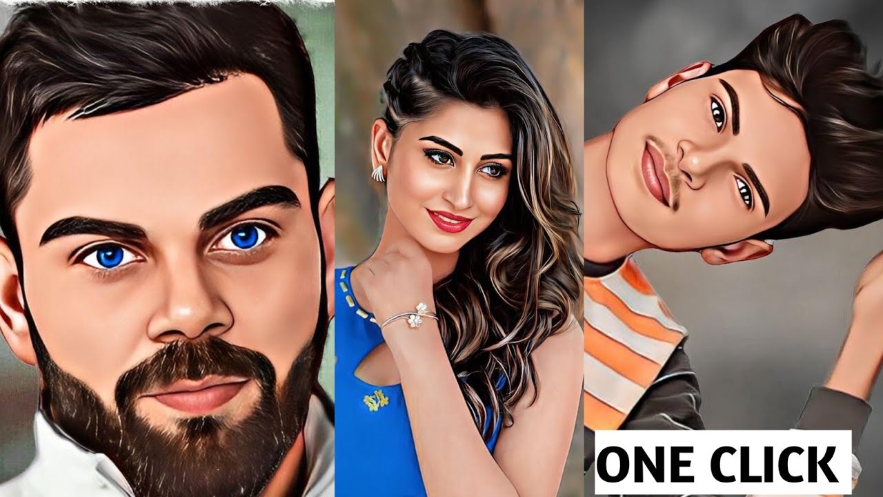 Cartoon photo editing just 1 click me 😱 | toon effect photo editing in ...