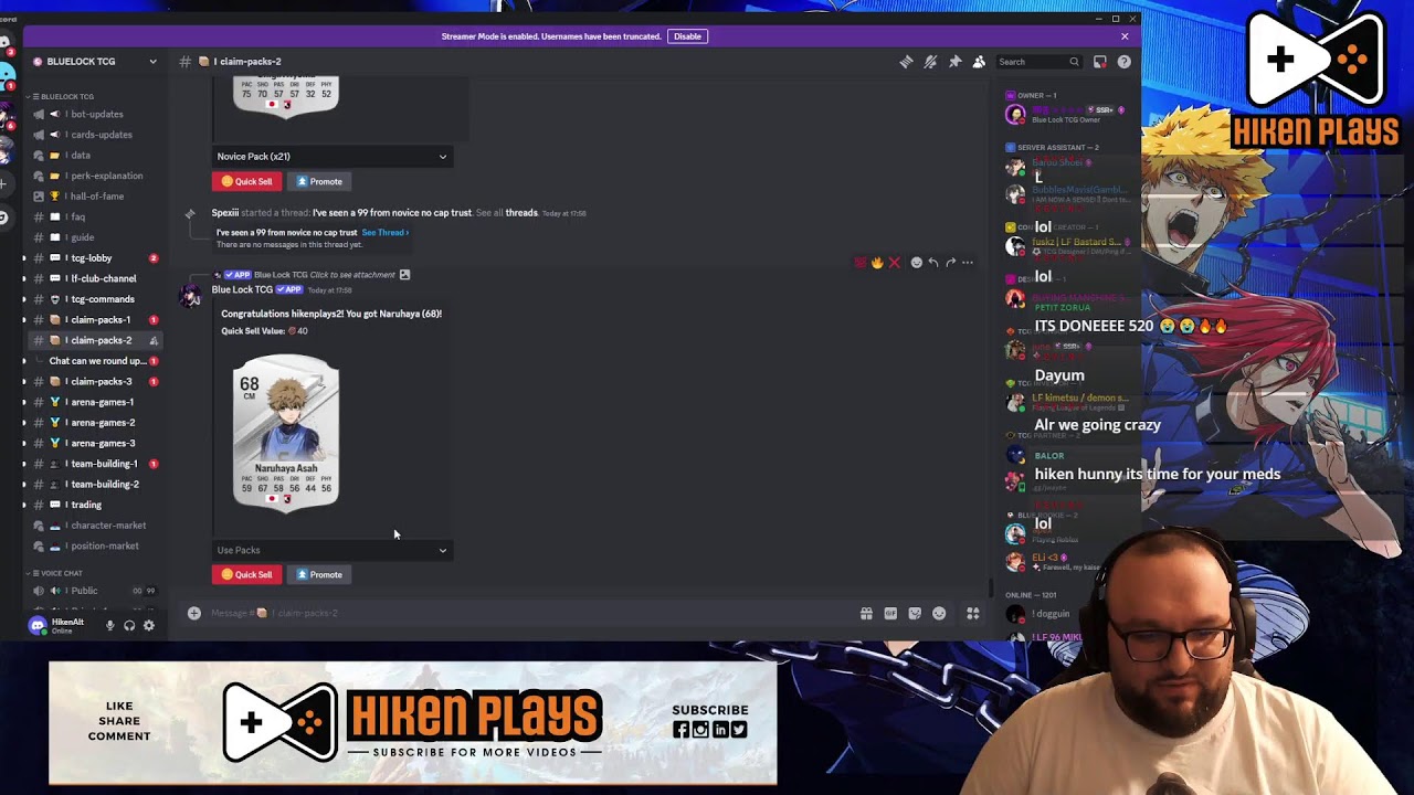 Live: Blue lock PWC - Blue lock TCG OVR challenge! - YouTube