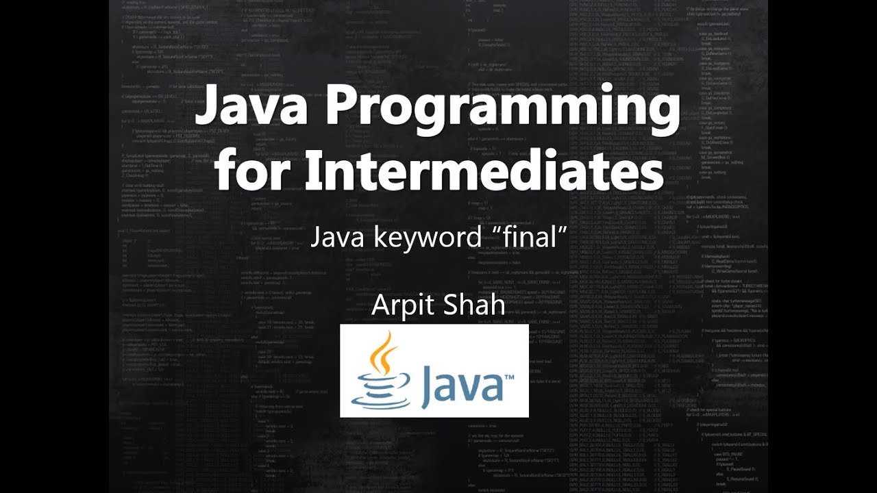 Java Keyword - final - YouTube
