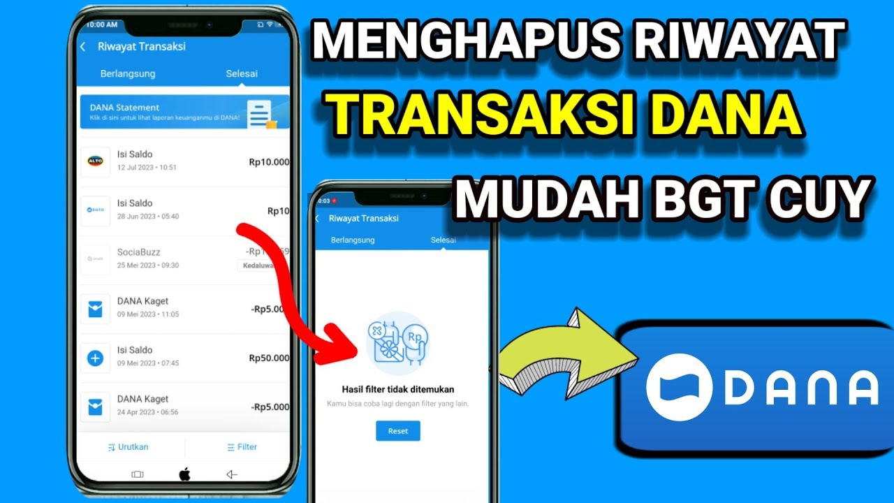 Cara Menghapus Riwayat Transaksi Dana | Menghilangkan Riwayat Transaksi ...