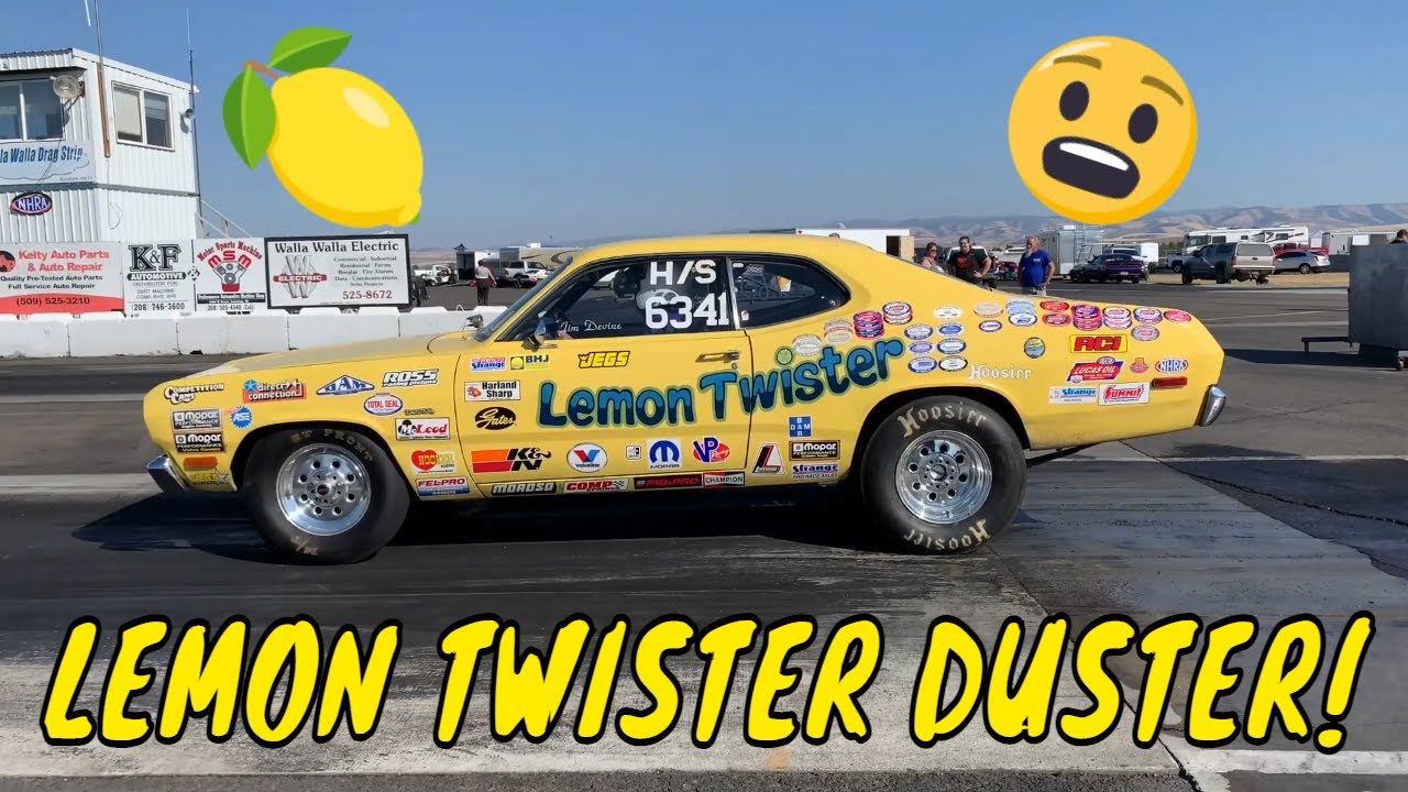 Plymouth Duster Lemon Twister Drag Race - YouTube