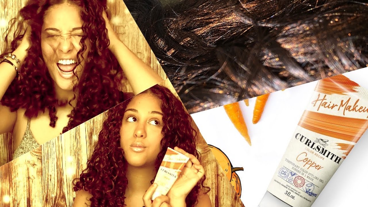 Curlsmith Hair Makeup | Copper on dark hair! Reaction, Review, REFRESH ...