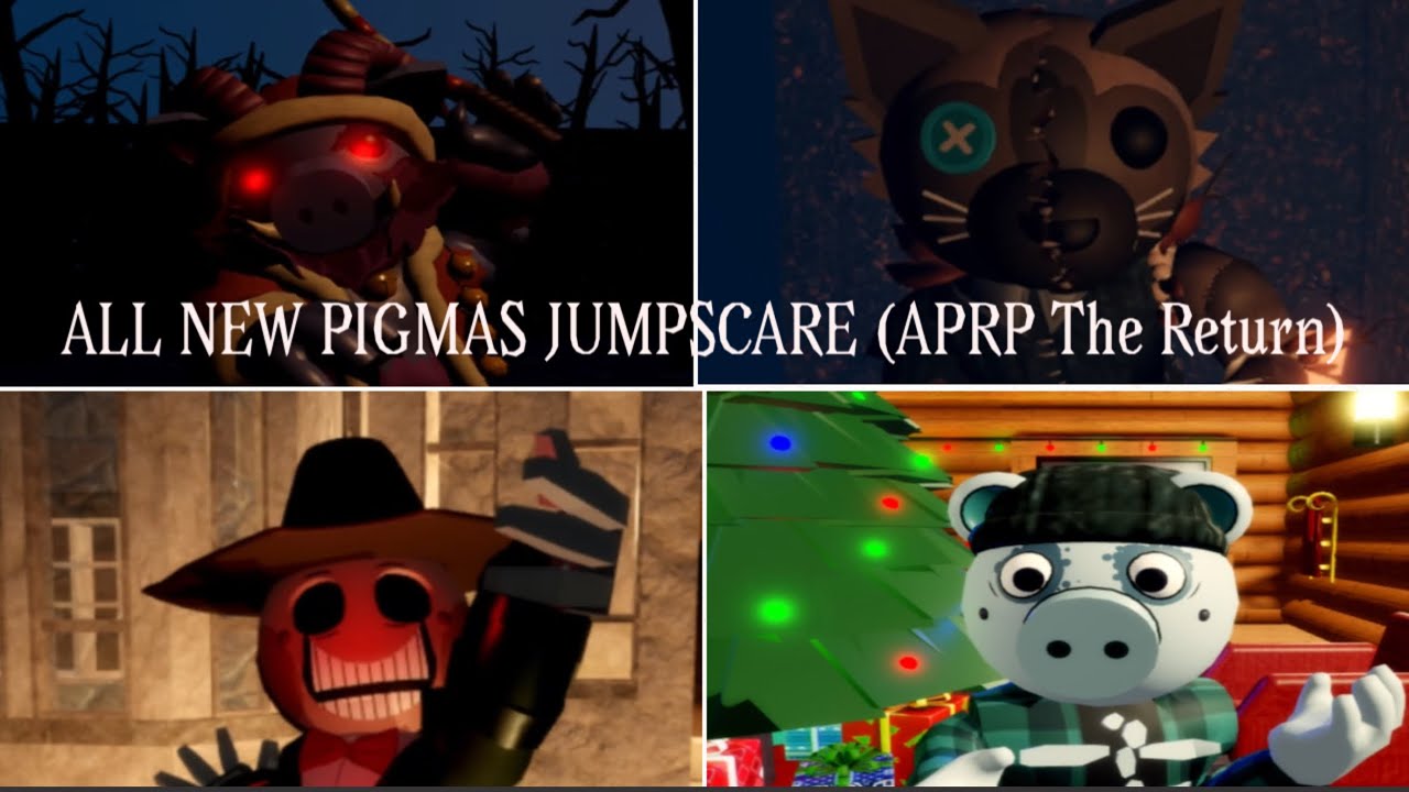 ALL NEW PIGMAS JUMPSCARES | APRP The Return (Roblox Piggy Roleplay Game ...