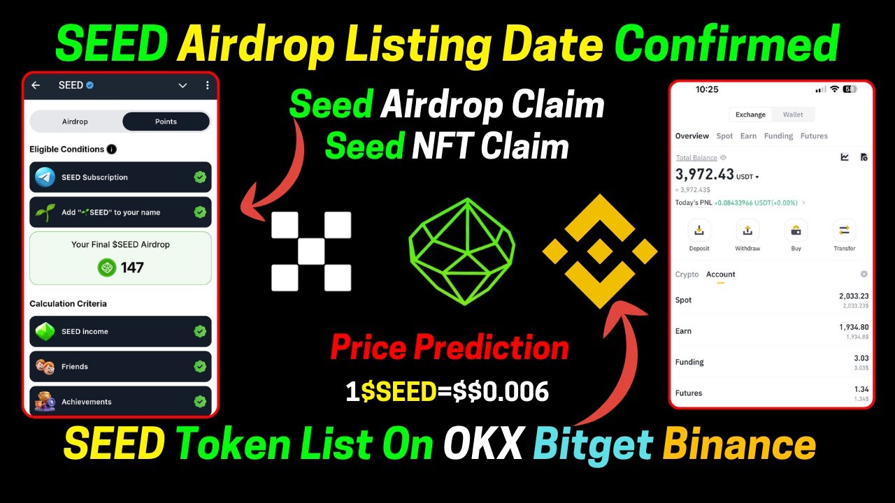 Seed Airdrop New Update | Seed Airdrop Listing Date | Seed Token Price ...