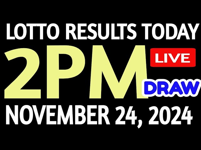 Lotto Results Today 2pm DRAW November 24 2024 swertres results YouTube