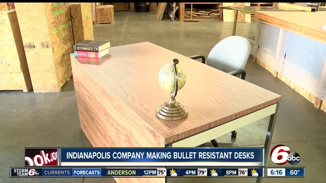 Indianapolis company making bullet resistant desks - YouTube