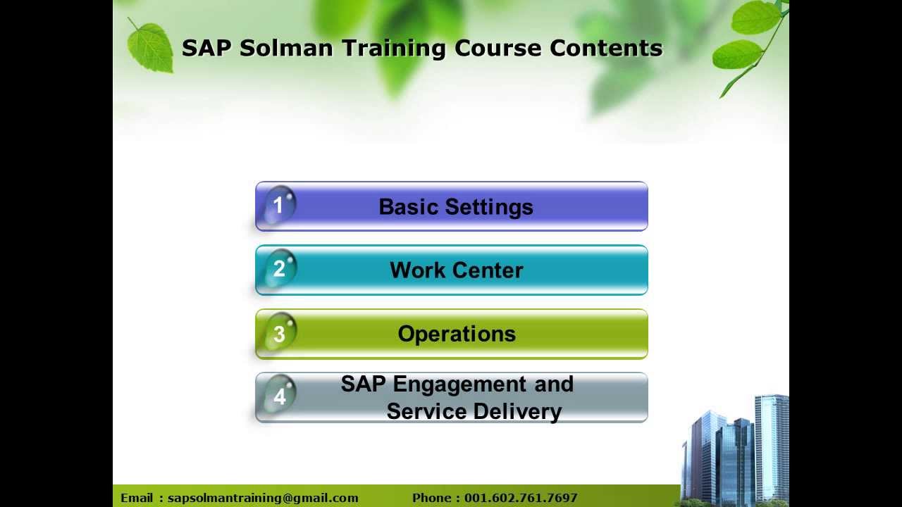 SAP Solution Manager Training | SAP Solman Training | SAP Solman Course ...