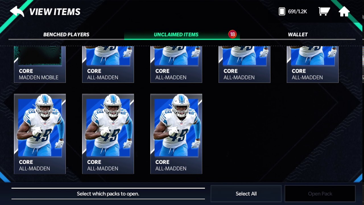All Madden Pack Opening!!! 87 Overall Pull!!! - YouTube