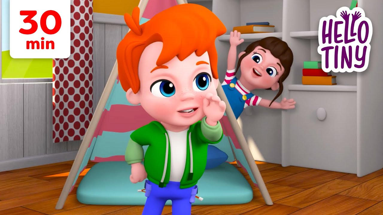 Hide and Seek and More! | 30 Minutes | Hello Tiny Nursery Rhymes ...