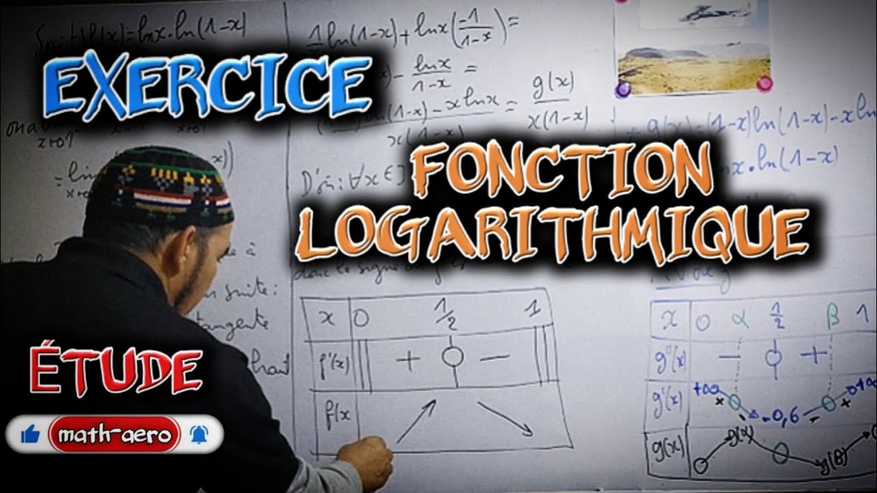 Exercice 5 : Etude de Fonction Logarithmique 2bac pc sm - YouTube