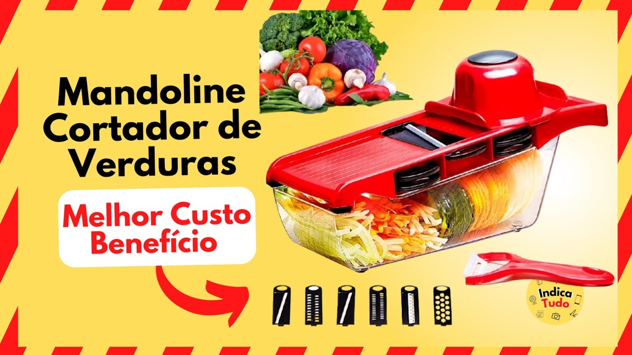 Mandoline Profissional Cozinha Aço Inox 10 in 1 Fatiador Cortador ...