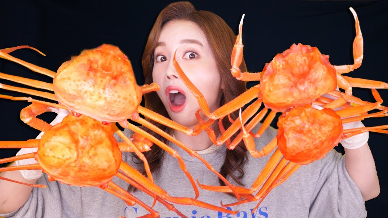 [Mukbang] 싱싱한 홍게 10마리 먹방🦀Most Delicious Red Snow Crab Eatingsound 帝王蟹 ン ...