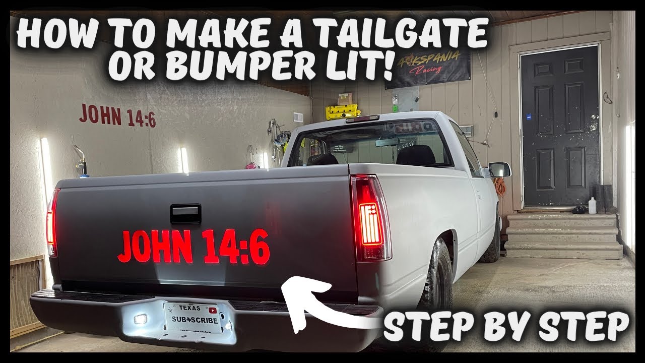 HOW TO MAKE A "LIT" TAILGATE OR BUMPER STEP BY STEP DIY - YouTube