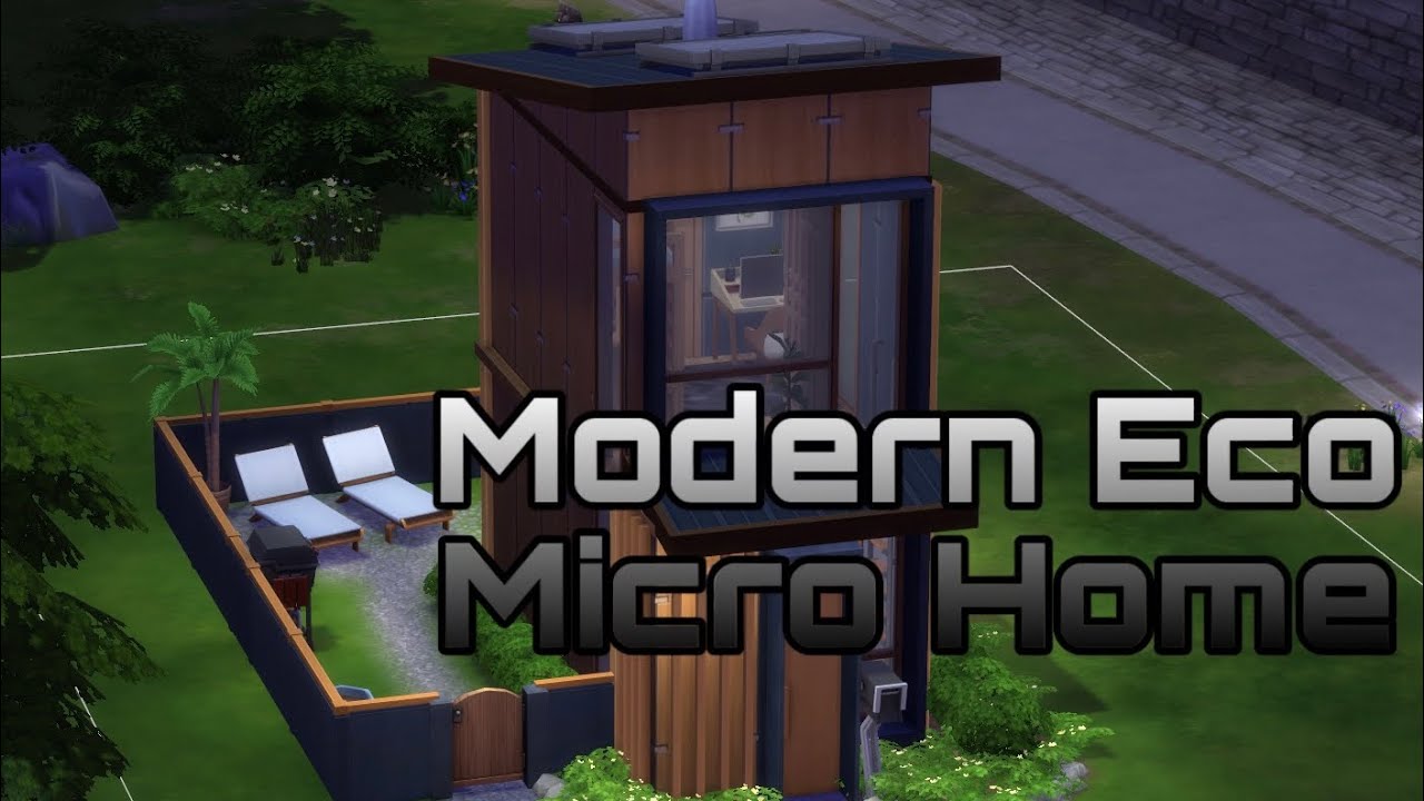Modern Eco Micro Home | The Sims 4 Speedbuild - YouTube
