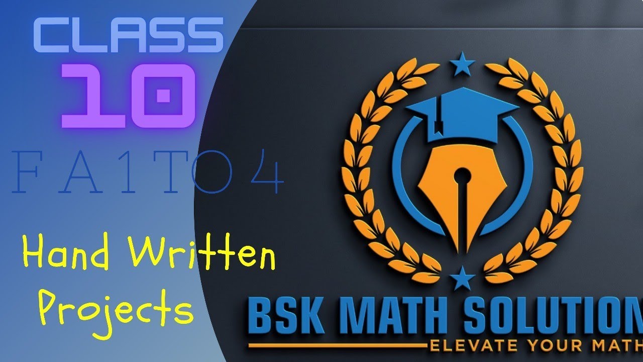 Class 10 Maths | Formative Assessments 4| Class 10 Maths Project work ...