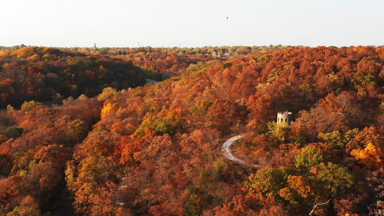 Flying into Fall Colors | Winterset, Iowa - YouTube