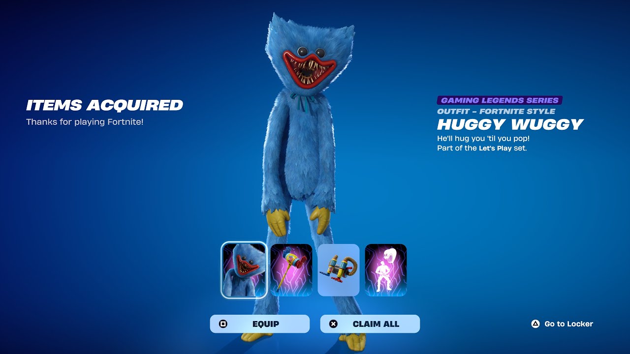 How Much V-Bucks Does Poppy Playtime Huggy Wuggy Skin Cost in Fortnite ...