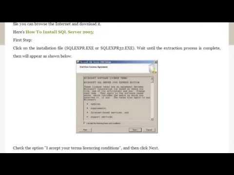 How to Install SQL Server 2005 - YouTube