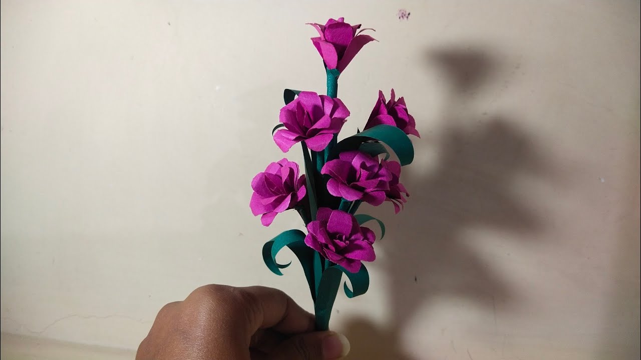 BEAUTIFUL PAPER FLOWER|PAPPER CRAFT IDEA|DECORATION - YouTube