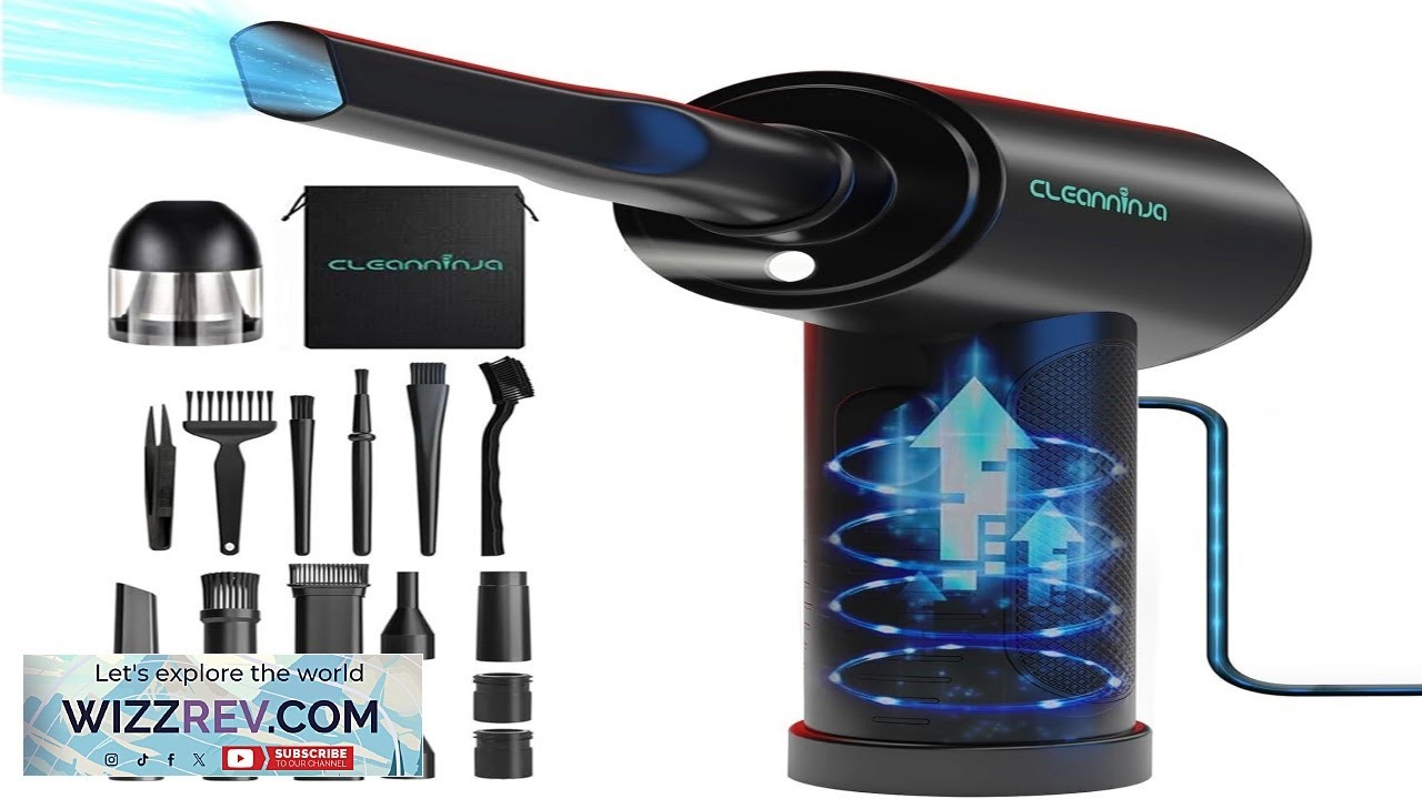 Compressed Air Duster 5 Gear 100000 RPM Air Blower with LED Review ...