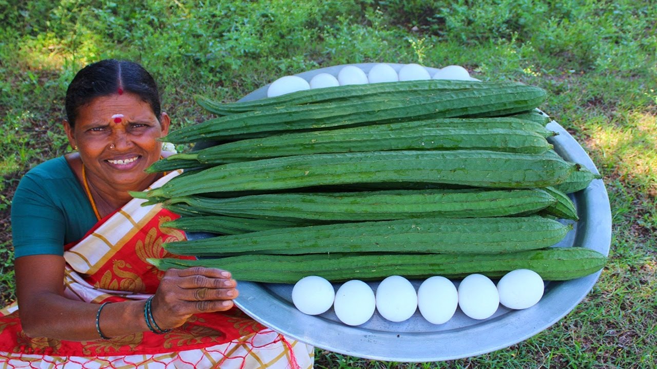 Ridge Gourd Recipe | Ridge Gourd With Egg Curry | Village Style Cooking ...
