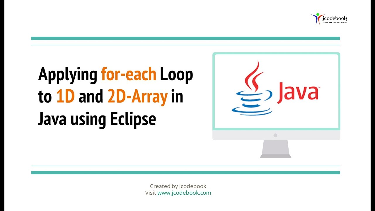 31 Applying For Each Loop To 1d And 2d Array In Java Using Eclipse 0980