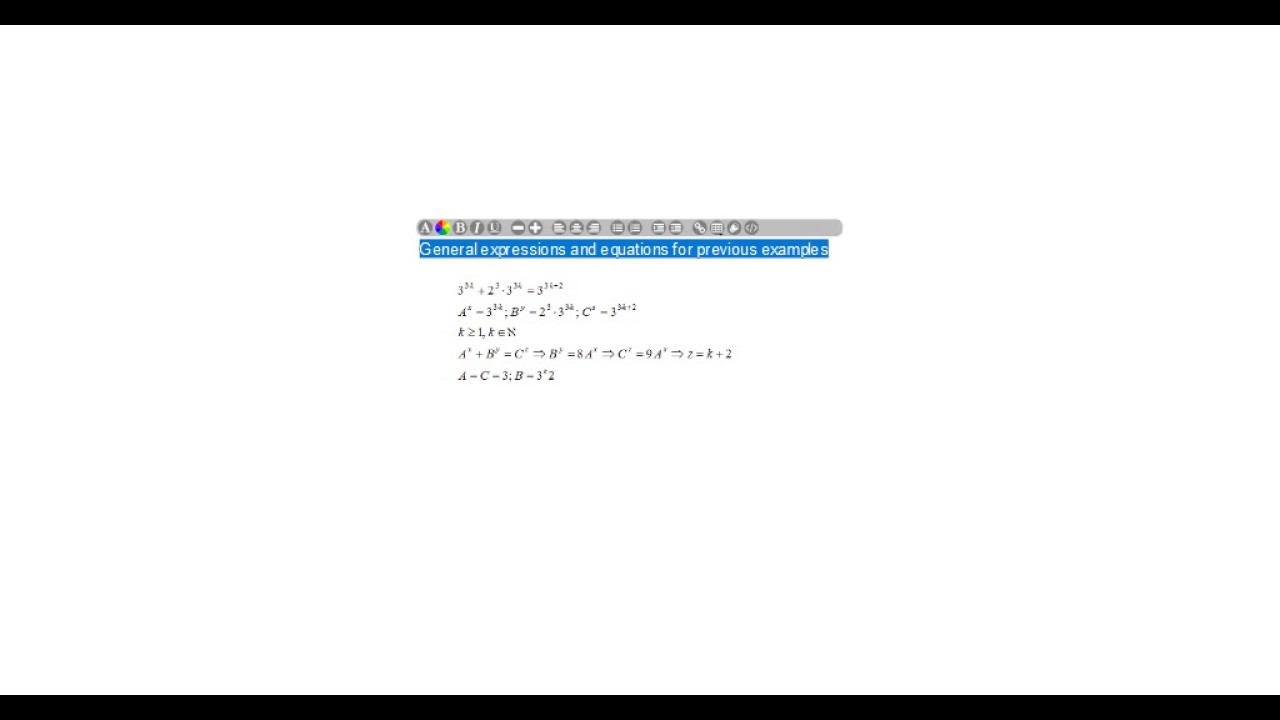 Simple proof of Beal's conjecture (A and C are equal numbers) - YouTube