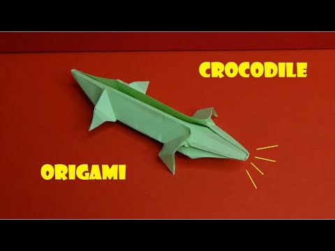 Easy Origami Crocodile - How to make a Paper Crocodile / Alligator ...