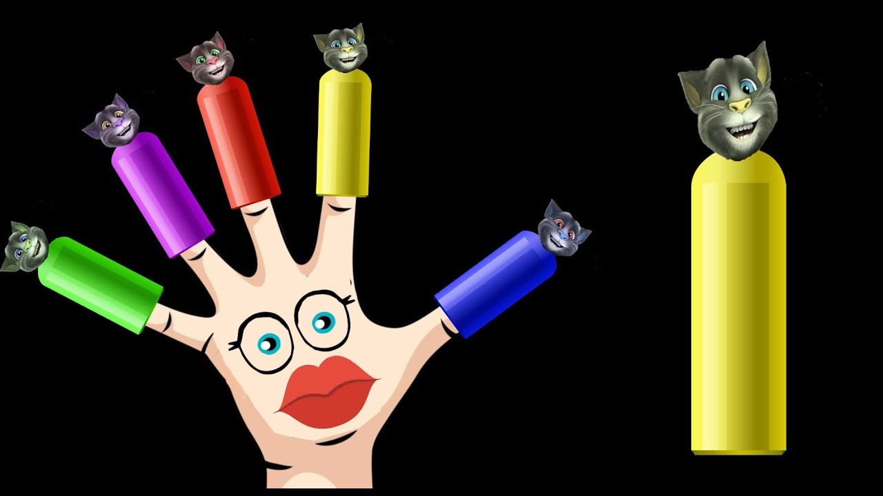 Colors Learn Talking Tom Bottle Finger Family Song - YouTube