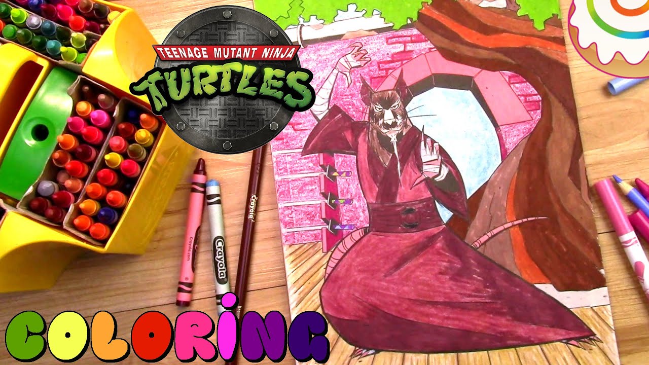 TMNT Coloring page - Master Splinter - YouTube