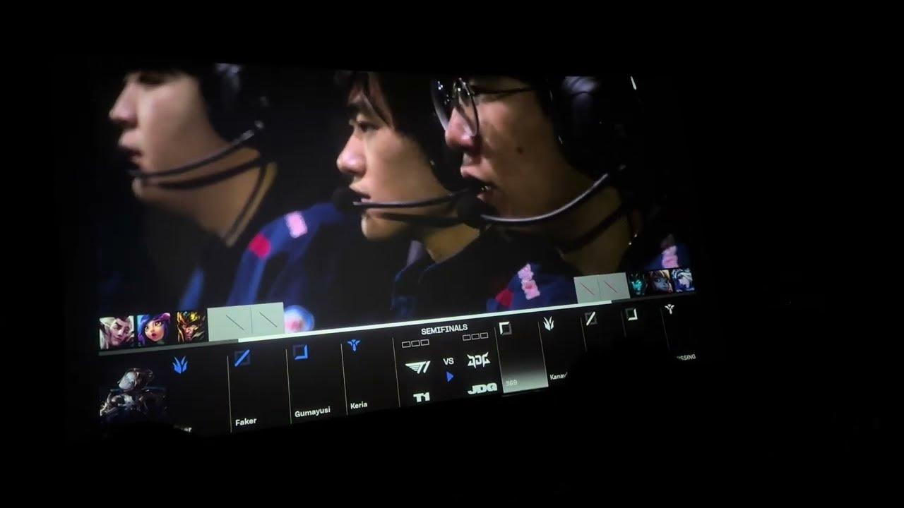 League of Legends Worlds Semifinals T1 vs JDG at CGV Gangnam (2023-11-12, Seoul, South Korea ...