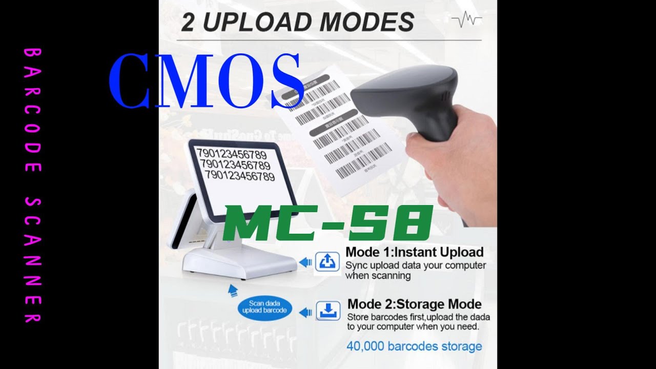 MC-S8 Universal Barcode Device Scanner - YouTube