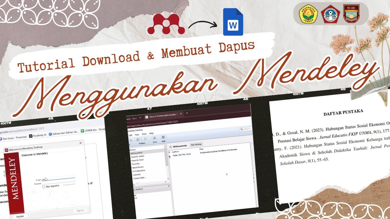 Tutorial Download dan Membuat Dapus Menggunakan Mendeley - YouTube