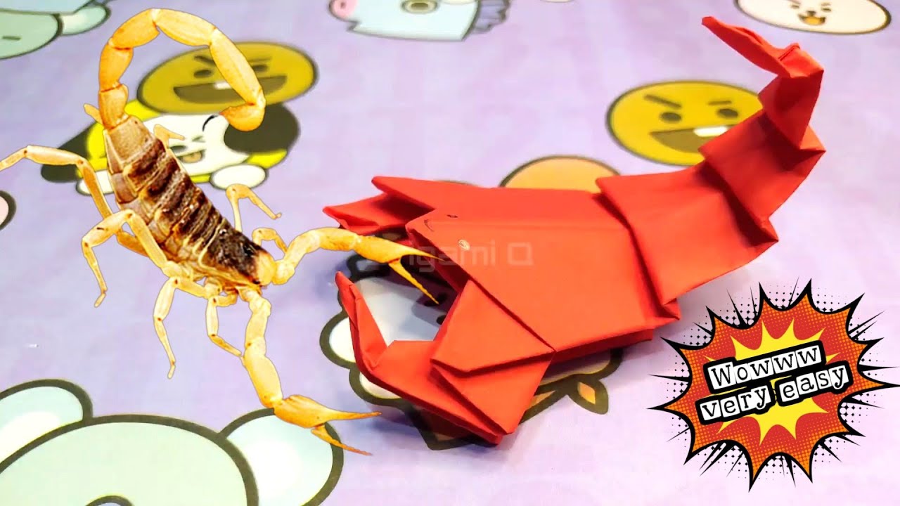 Scorpion Origami, It's Very Easy to Make #origami #craft - YouTube