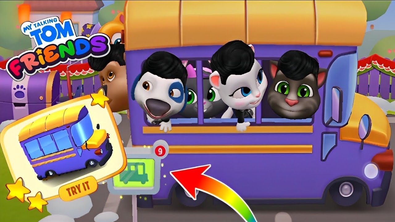 🌈💥🌺Old Memories🌺💥🌈 Let's Ride on Old Bus🌺💥My Talking Tom Friends ...