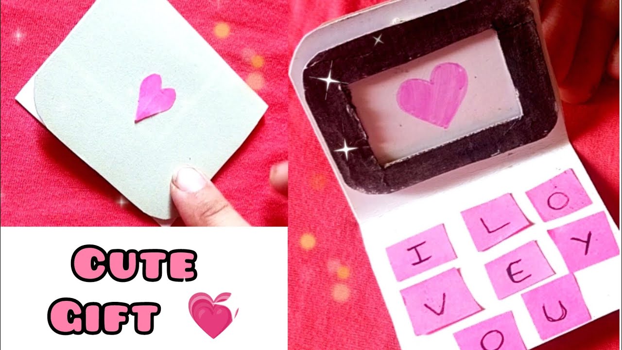 DIY Cute gift idea 💗| paper craft | tutorial | simple and easy - YouTube