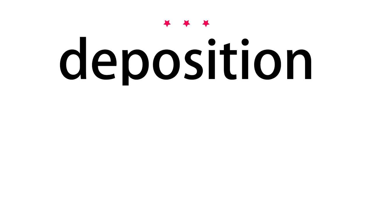 How to pronounce deposition - Vocab Today - YouTube