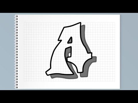 3 BOYUTLU HARF ÇİZİMİ - KOLAY 3D A HARFİ ÇİZİMİ - GRAFFİTİ NASIL YAPILIR ?