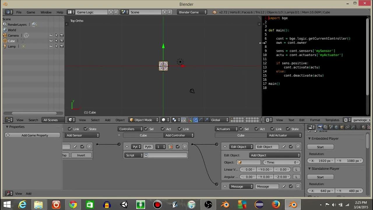 UPBGE - Getting List of Object Actuators Python - YouTube