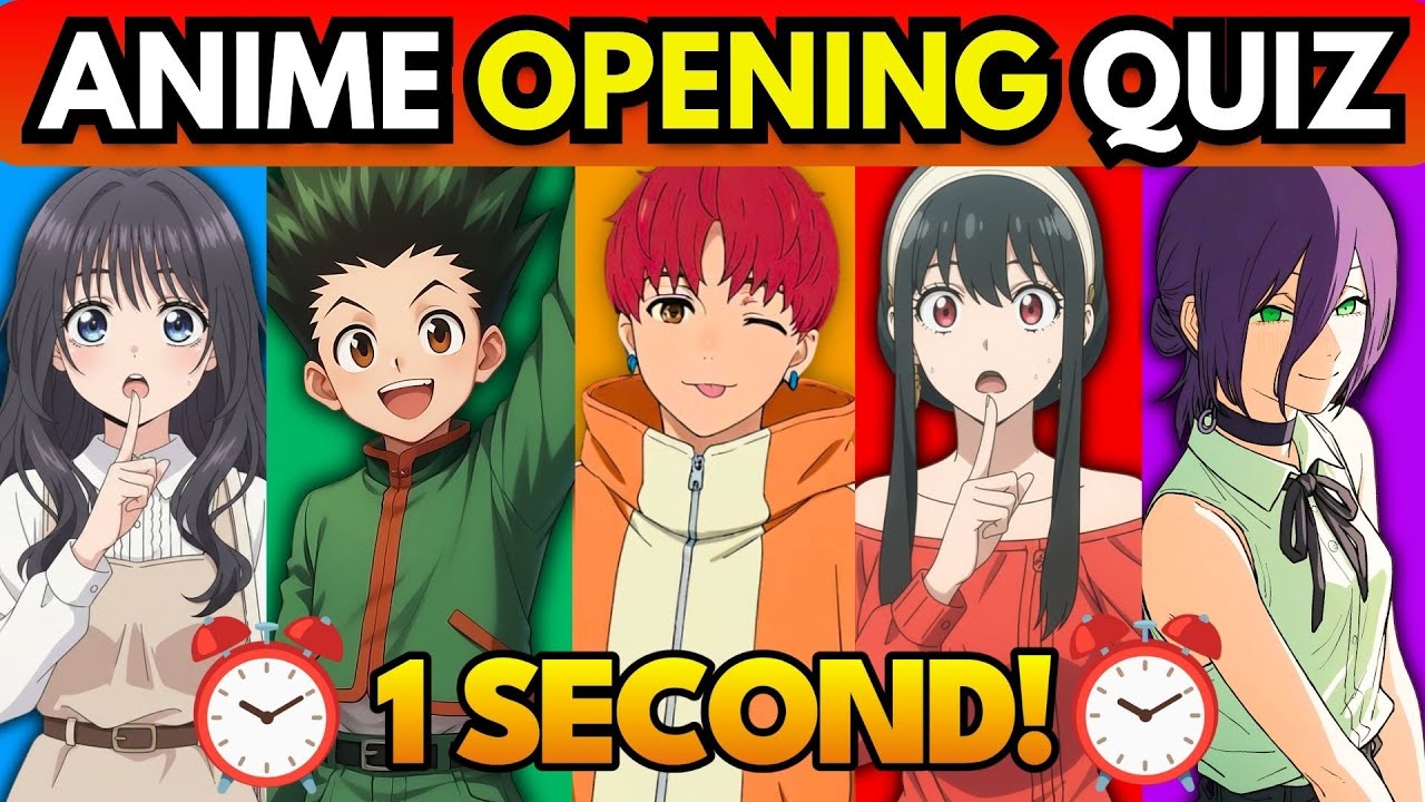 ANIME OPENING QUIZ🔥 - 100 Openings [GUESS THE ANIME OPENING IN 1 SECOND ...