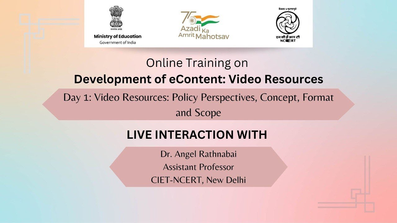 Online Training: Day 1: Video Resources: Policy Perspectives, Concept, Format and Scope - YouTube