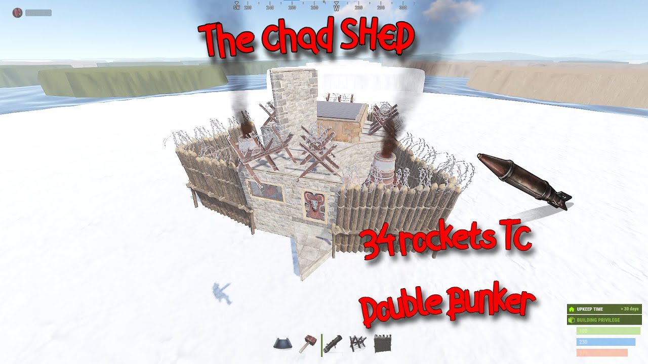 Rust 2x2 Bunker CHAD SHED Designed for Solo/Small group - YouTube
