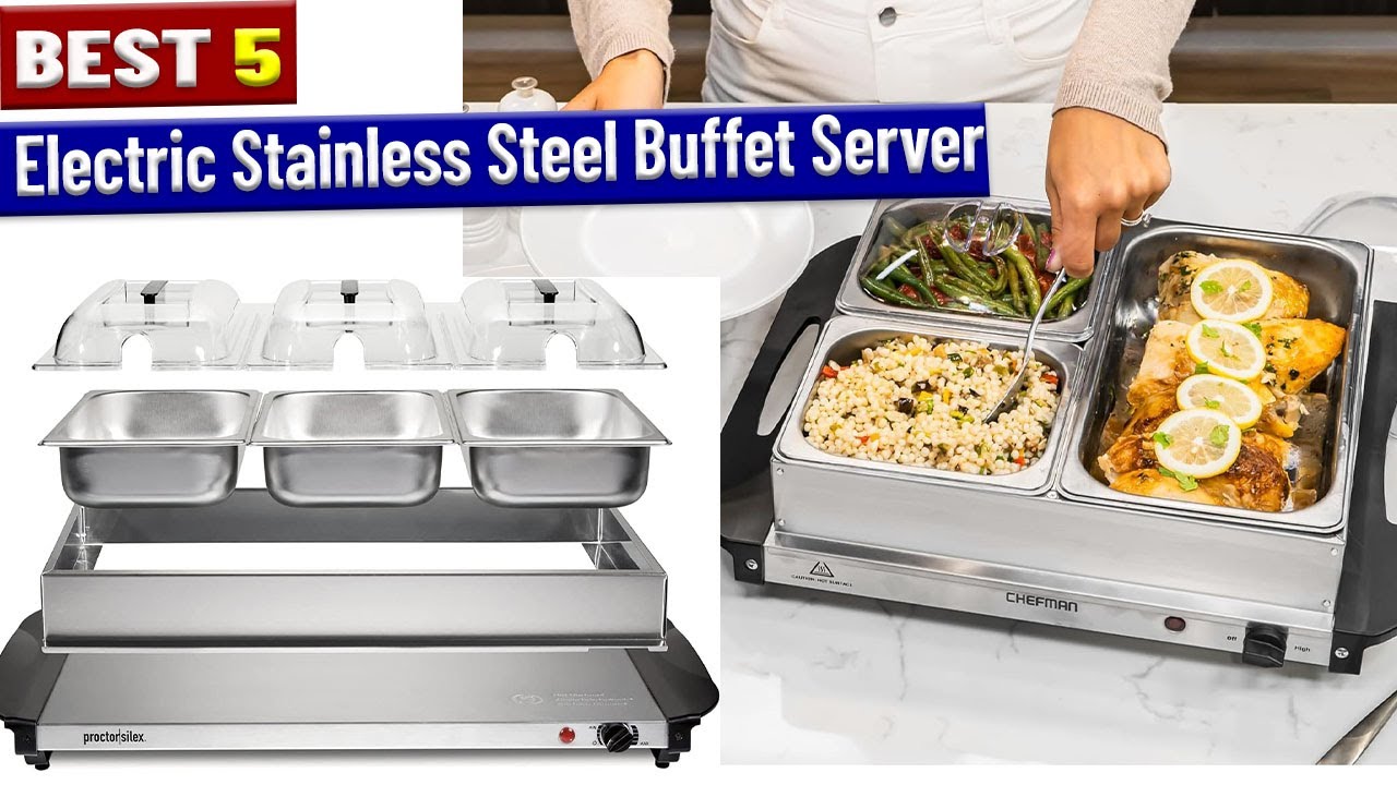 Best 5 Electric Stainless Steel Buffet Server and Food Warmer - YouTube