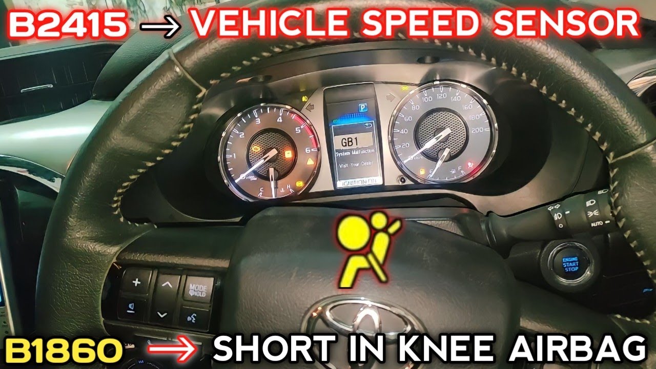 2023 Toyota Revo Airbag Light On Code B1860 Short in Driver Side Knee ...