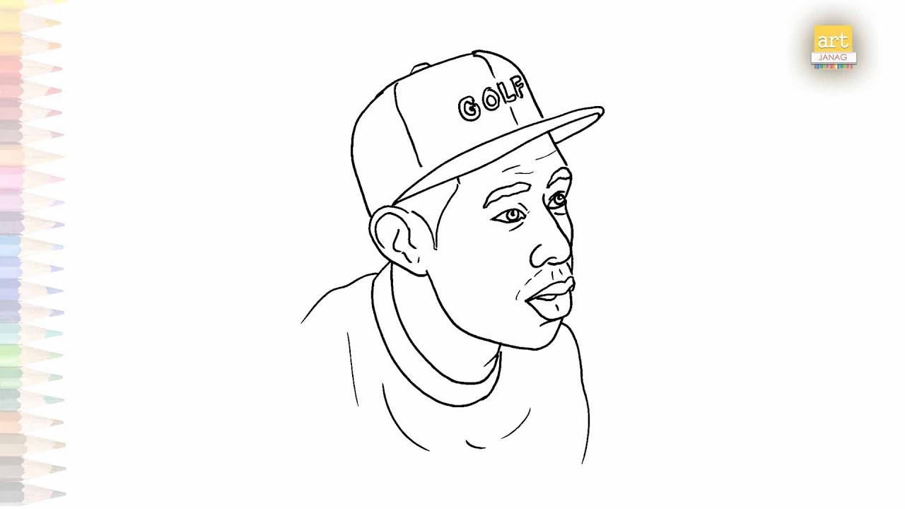 Tyler, The Creator face drawing easy | Art sketches | How to draw Tyler ...