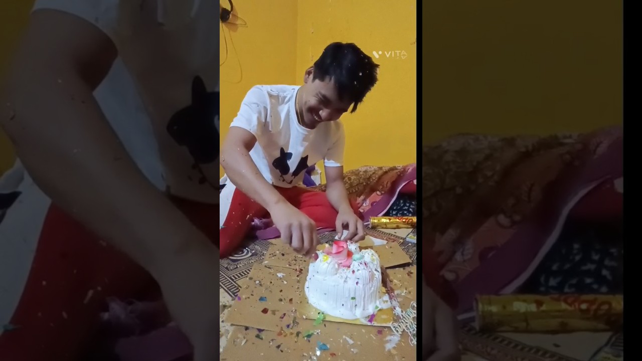 Birthday Surprise Gone Wrong 😂 | Candles Upside Down & Cake Explosion!#funnyvideo #friends# ...